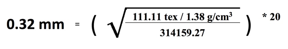 Estimating the Diameter of Industrial Sewing Thread and Yarn