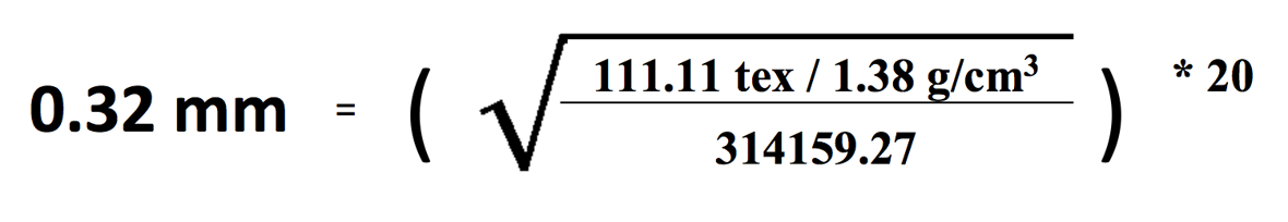 Estimating the Diameter of Industrial Sewing Thread and Yarn