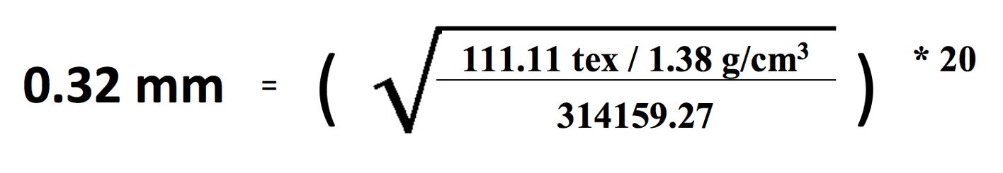 Estimating the Diameter of Industrial Sewing Thread and Yarn